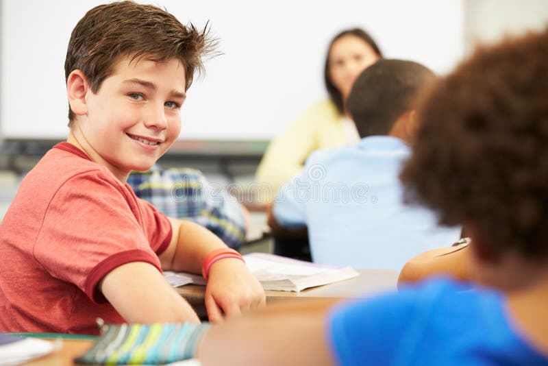 Portrait of Pupil in Class stock image. Image of looking - 30881247