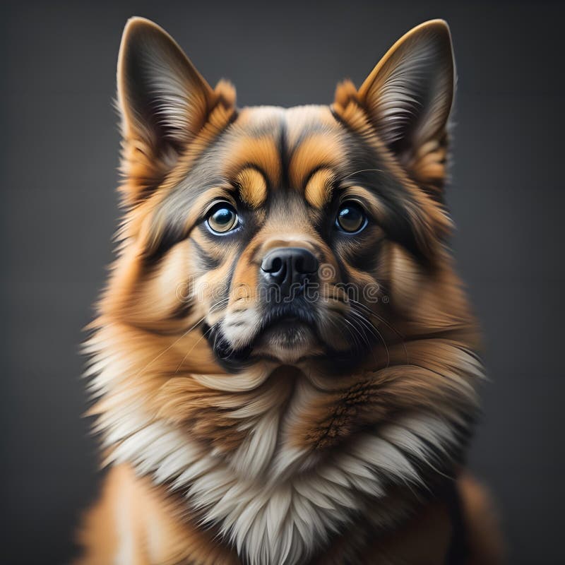 Portrait of a Purebred German Shepherd Dog. Studio Shot Stock ...