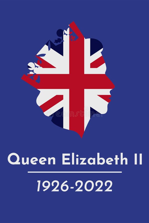 Portrait of the Queen with Date of Birth and Date of Death. Script ... Portrait of the Queen with Date of Birth and Date of Death. Script ...