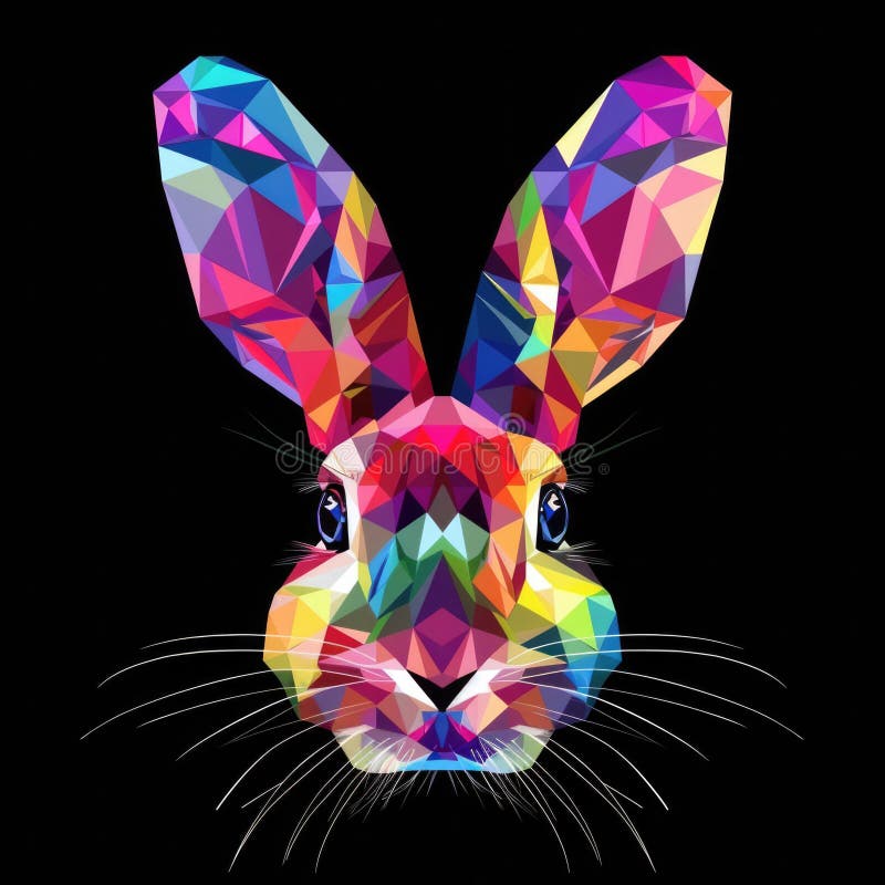 Polygon Rabbit Head Stock Illustrations – 193 Polygon Rabbit Head Stock ...