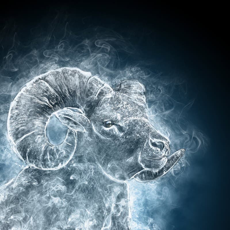 Portrait of a ram stock illustration. Illustration of horoscope - 46176246