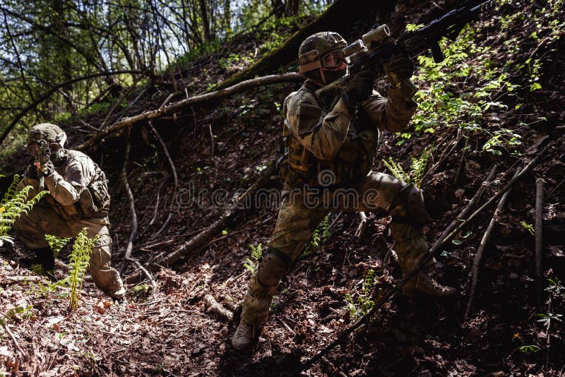 Portrait of Ranger in Battlefield Stock Photo - Image of camouflage ...