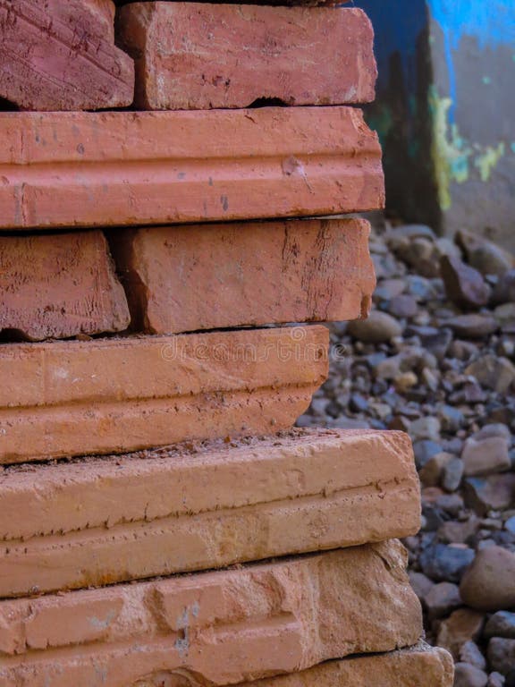 Portrait of red bricks stock photo. Image of flooring - 330110820