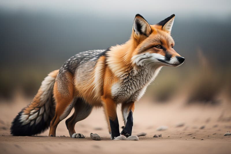 Portrait of a Red Fox, Vulpes Vulpes. Ai Generative Stock Illustration ...