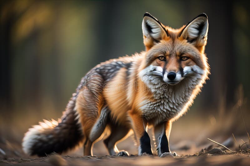 Portrait of a Red Fox, Vulpes Vulpes. Ai Generative Stock Illustration ...