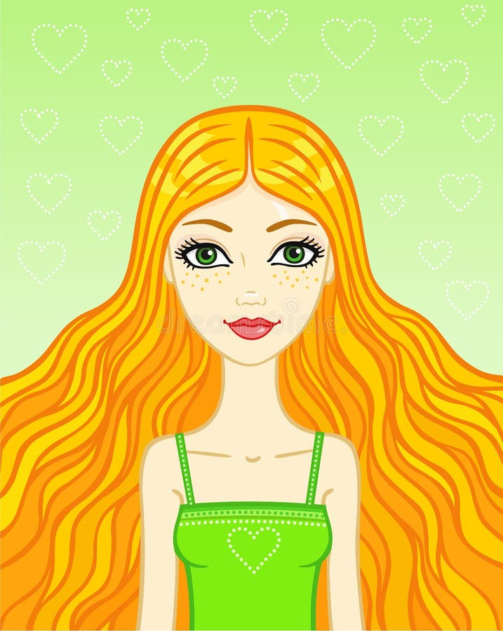 Red Haired Girl Freckles Stock Illustrations – 106 Red Haired Girl ...