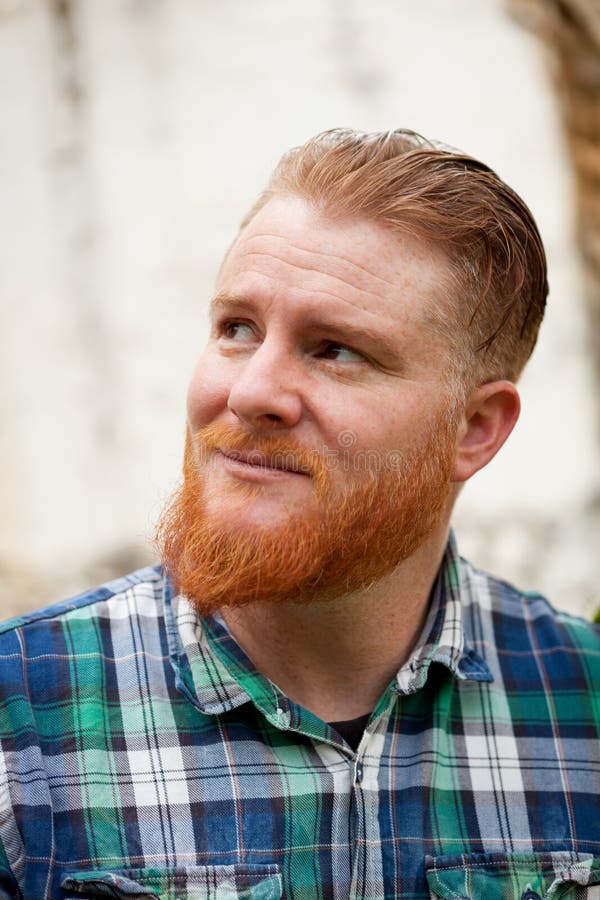 Portrait of Red Haired Man with Long Beard Stock Photo - Image of adult ...
