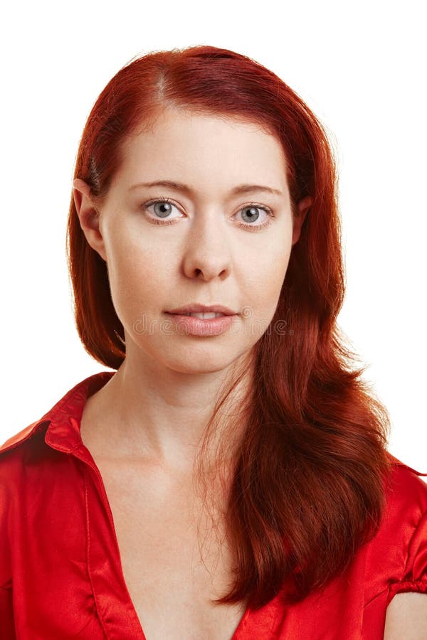 Portrait of a Redhaired Woman Stock Image - Image of attractive, woman ...