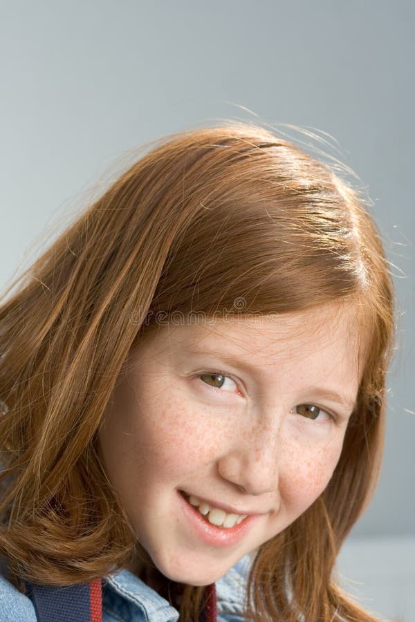 Outdoor Portrait of Redhead Teen Girl in Glasses Stock Image - Image of ...