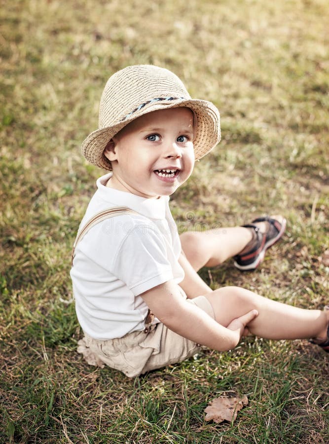 Portrait of a Relaxed, Cheerful Child Stock Photo - Image of beautiful ...