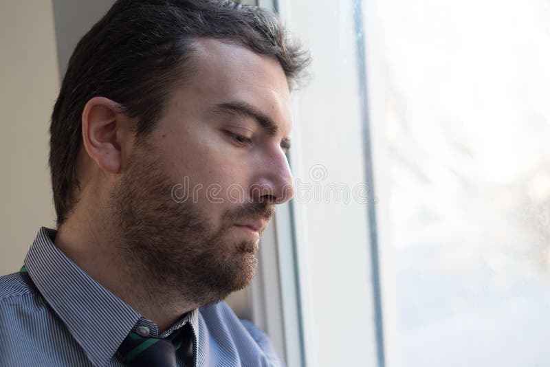 Portrait of Sad and Restless Man Stock Image - Image of illness ...
