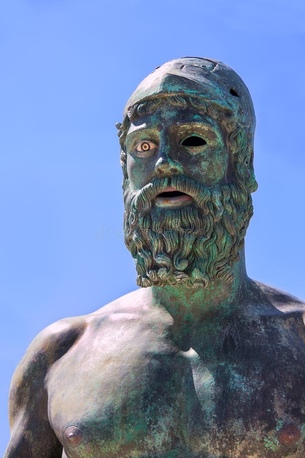 Portrait of Riace S Bronze Copy of Statue B Stock Photo - Image of ...