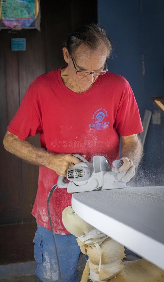 Portrait of Robert August Working in the Workshop, Standing Next To a ...