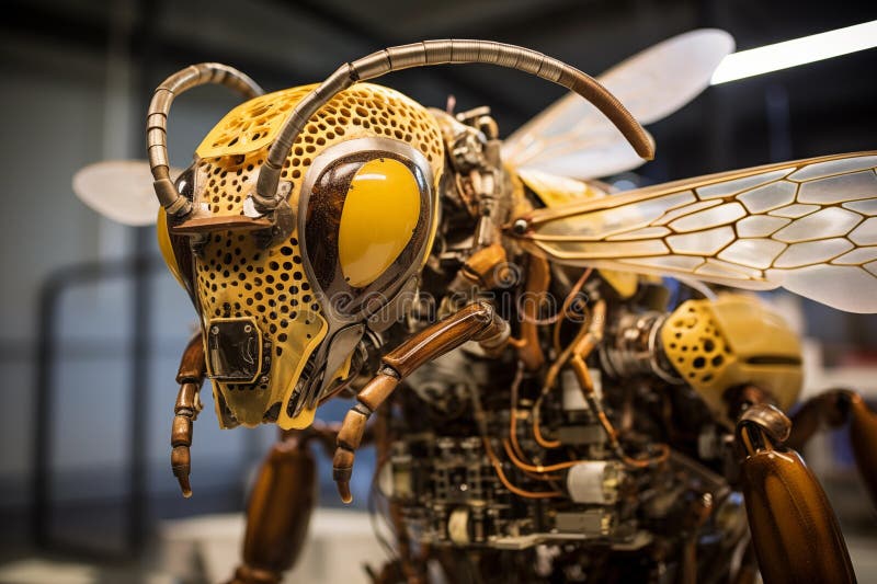 Portrait of Robot Bee Close Up. Smart Technology Concept Stock ... Portrait of Robot Bee Close Up. Smart Technology Concept Stock ...