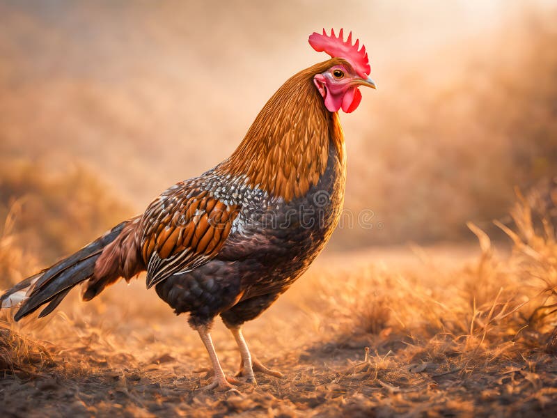 Portrait of a rooster stock illustration. Illustration of farming ...