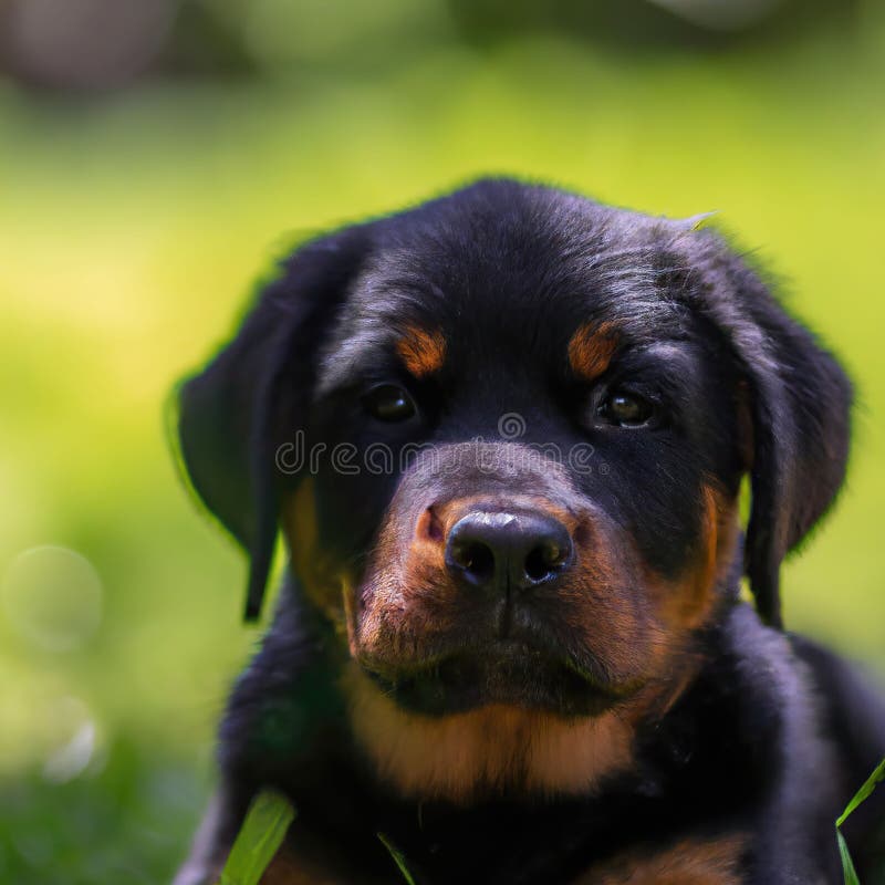 Portrait of a Rottweiler Dog. Stock Image - Image of purebred, animal ...