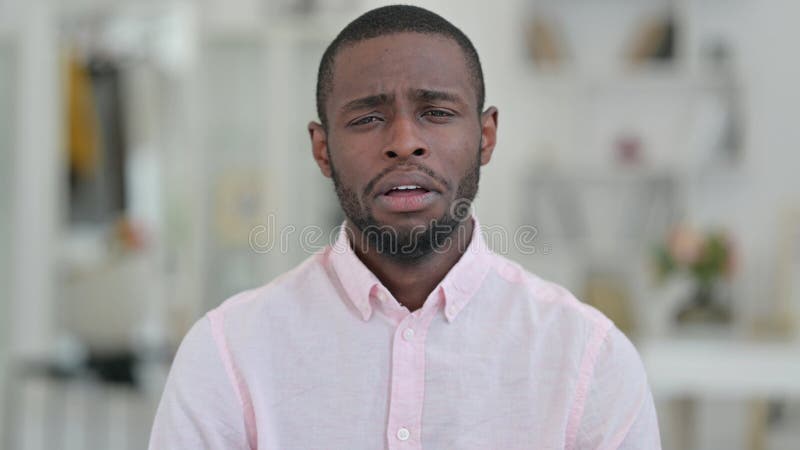 Portrait of Sad African Man Crying at the Camera Stock Photo - Image of ...