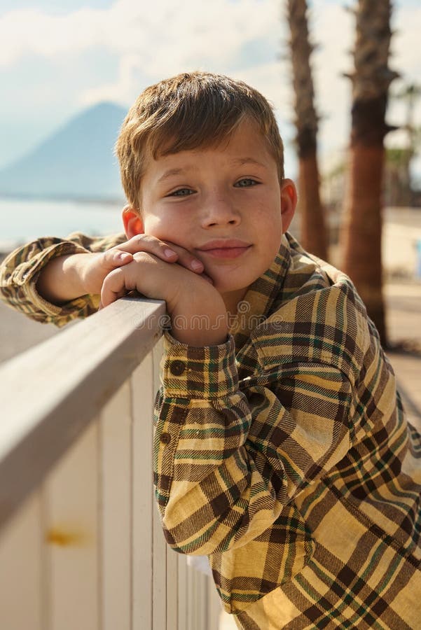 Portrait of a Sad Boy on a Sunny Day Stock Image - Image of little ...