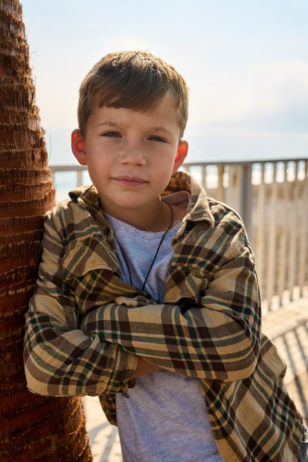 Portrait of a Sad Boy on a Sunny Day Stock Photo - Image of cheerful ...