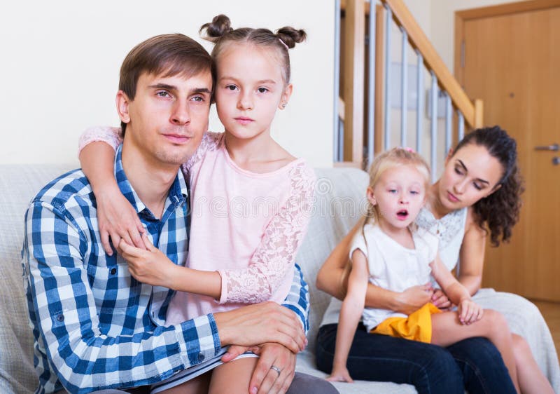 Portrait of sad family stock image. Image of frustrated - 80353773