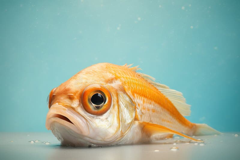 Portrait of a Sad Fish that Cries in Despair, Concept of Melancholy ...
