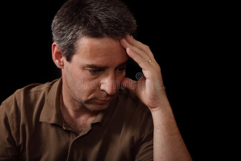 Portrait of sad man stock photo. Image of loss, close - 10468626