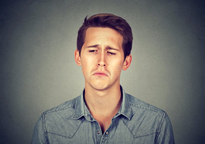 Portrait of a sad man stock photo. Image of male, caucasian - 78648590