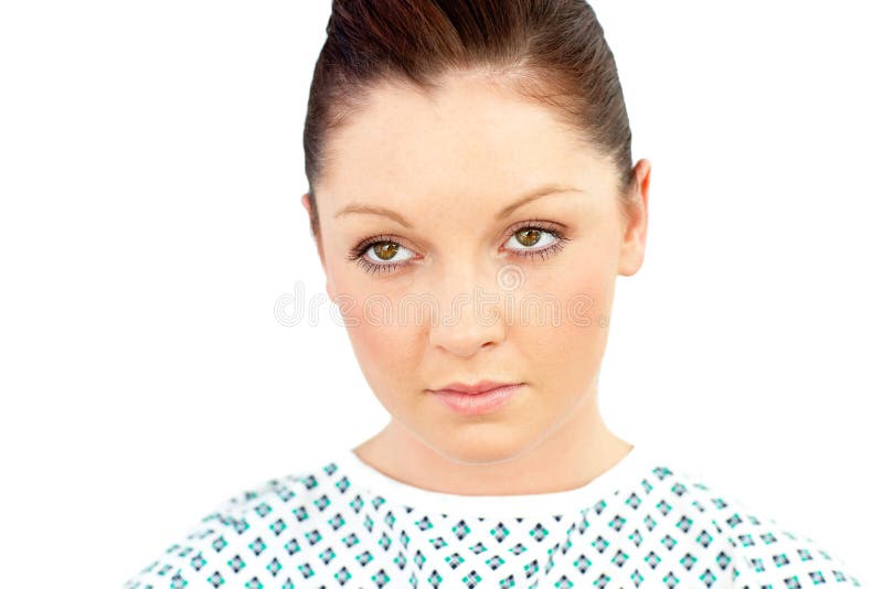 Portrait of a Sad Patient Looking at the Camera Stock Image - Image of ...