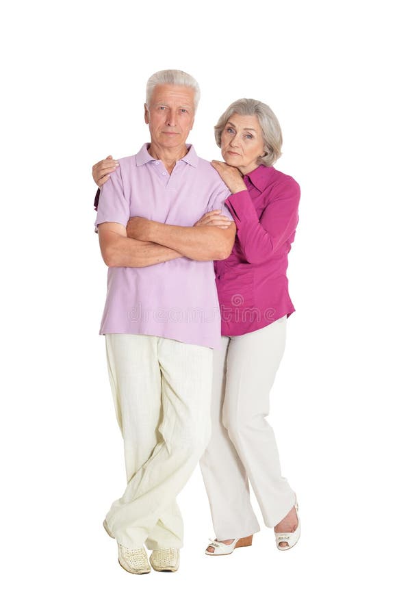 Portrait Of Sad Senior Couple Isolated Stock Image Image Of Daytime