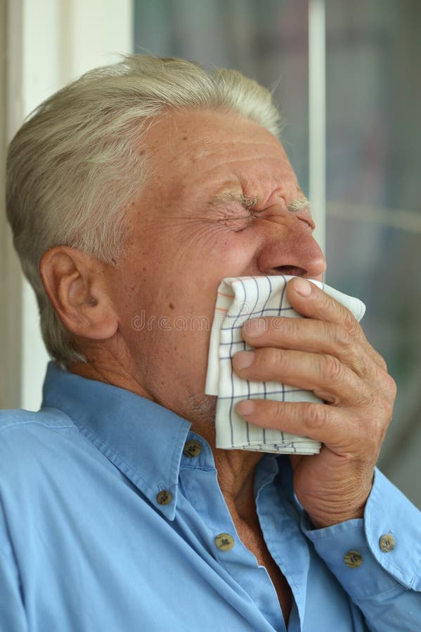Portrait of a Sad Sick Senior Man Stock Photo - Image of head, elder ...