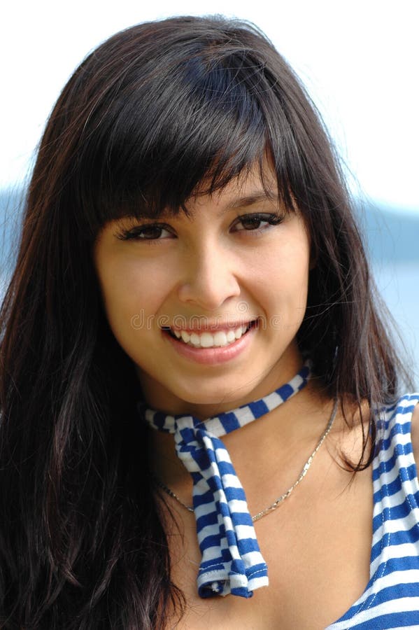 Portrait Of The Sailor Girl Stock Photo - Image of beautiful, portrait ...