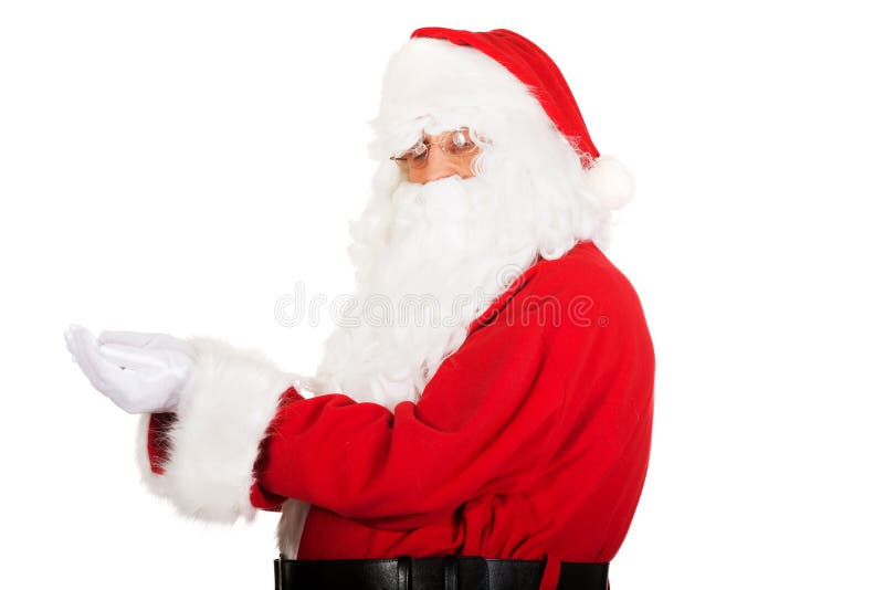 Portrait of Santa Claus with Open Hands Stock Photo - Image of santa ...