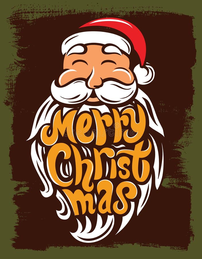 Portrait Santa Claus stock vector. Illustration of cartoon - 80395907