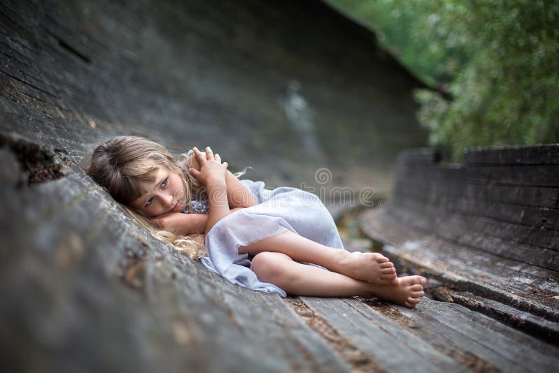 Portrait of Shy Little Girl Stock Image - Image of beautiful, adorable ...