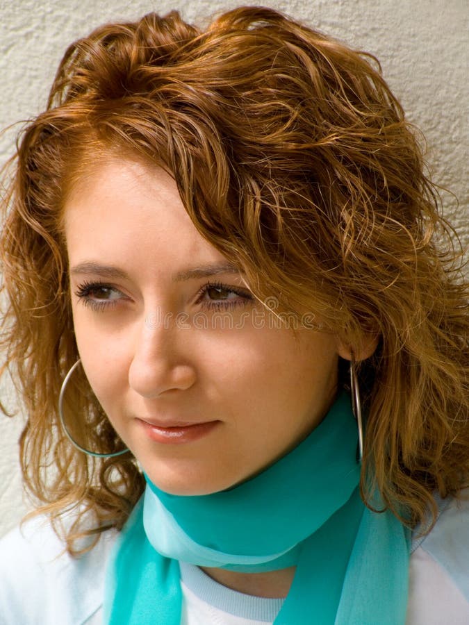 Portrait with scarf stock photo. Image of girl, smile, caucasian - 863462