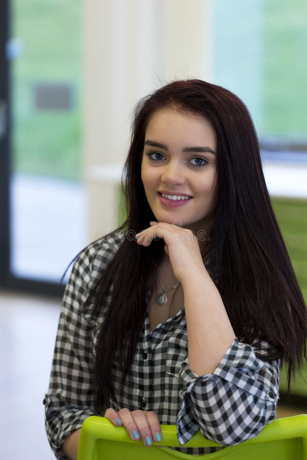 Portrait of a school girl stock photo. Image of looking - 72541120