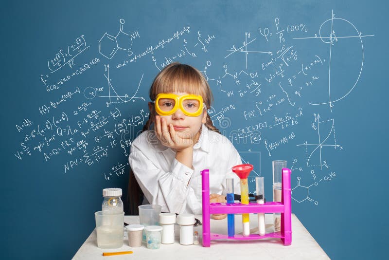 Portrait of School Student Girl Learning Science. Research and ...