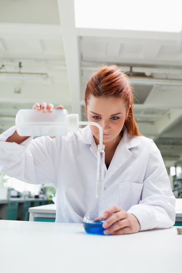 Portrait of a Science Student Doing an Experiment Stock Photo - Image ...