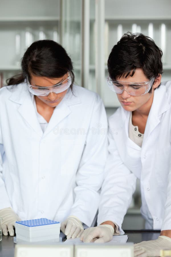 Portrait of Science Students Making an Experiment Stock Image - Image ...
