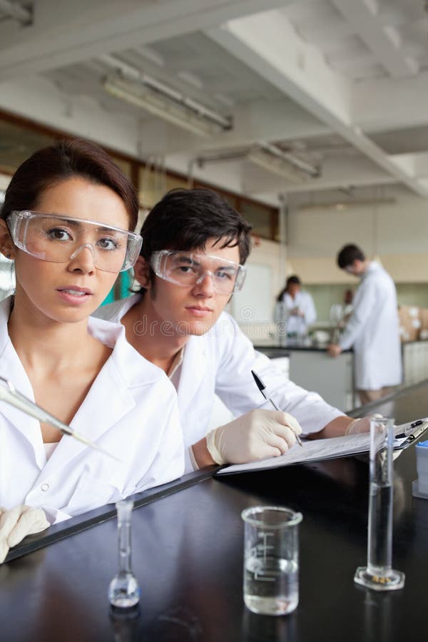 Portrait of Science Students Working Stock Image - Image of pipette ...