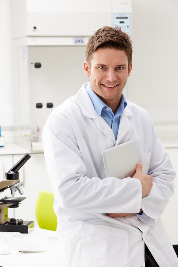 Portrait of Scientist with Clipboard in Laboratory Stock Photo - Image ...