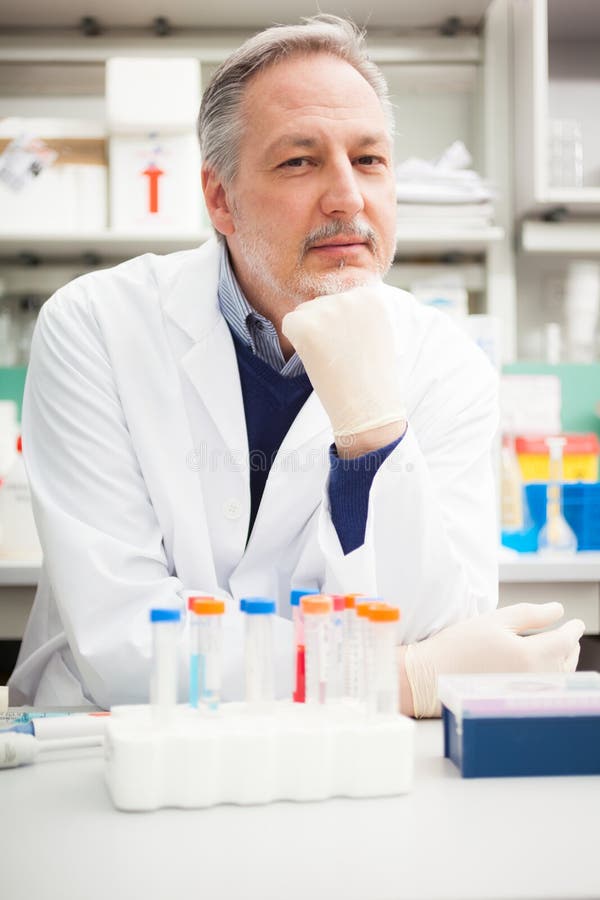 Portrait of a Scientist in His Laboratory Stock Image - Image of ...