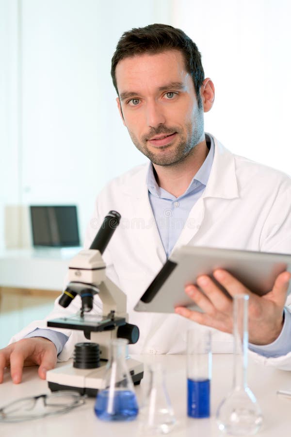 Portrait of a Scientist in a Lab Stock Image - Image of attractive ...
