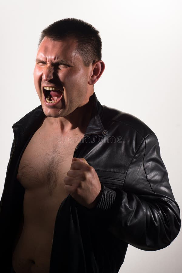 Portrait of a Screaming Man. Stock Photo - Image of caucasian, anger ...