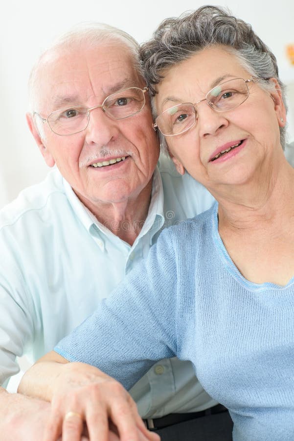 Portrait Senior Couple at Home Stock Photo - Image of happy, adult ...