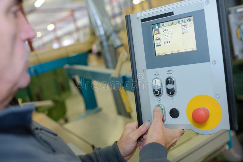 Portrait Senior Machinist Setting Machine Stock Image - Image of ...