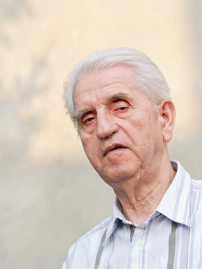 Portrait of senior man stock photo. Image of dementia - 35373664