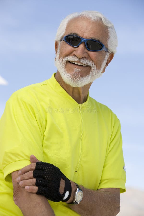 Portrait of a Senior Man Smiling Stock Image - Image of male, happy ...