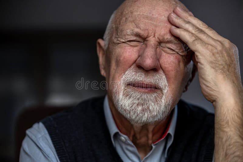 Senior Man Suffering from a Headache Stock Photo - Image of grandparent ... Senior Man Suffering from a Headache Stock Photo - Image of grandparent ...