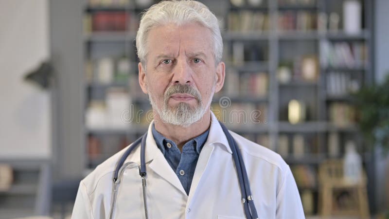 Portrait of Senior Old Doctor Looking at the Camera Stock Image - Image ...